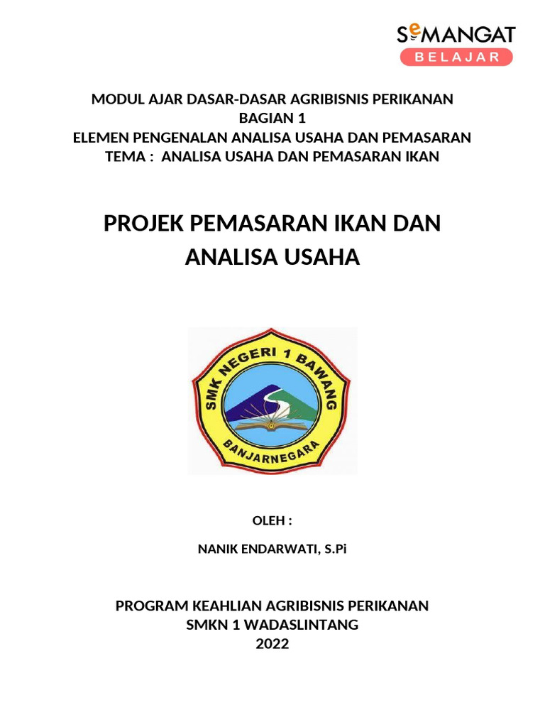 Modul Ajar Analisa Usaha Dan Pemasaran | PDF