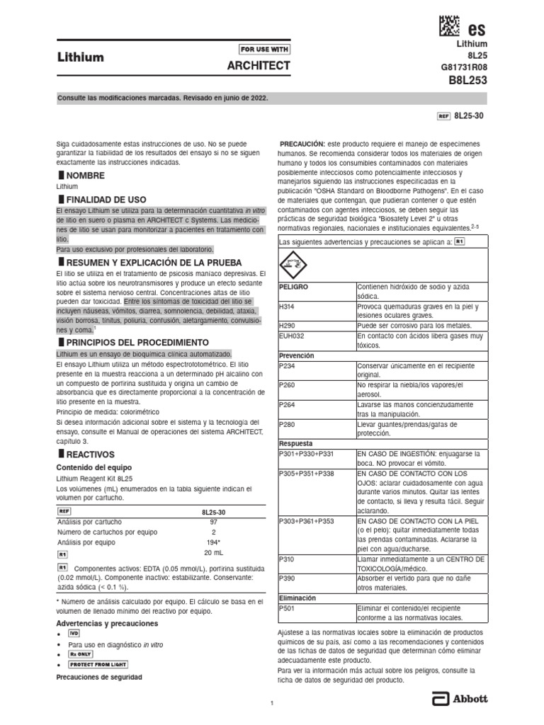 Lithium | PDF | Sodio