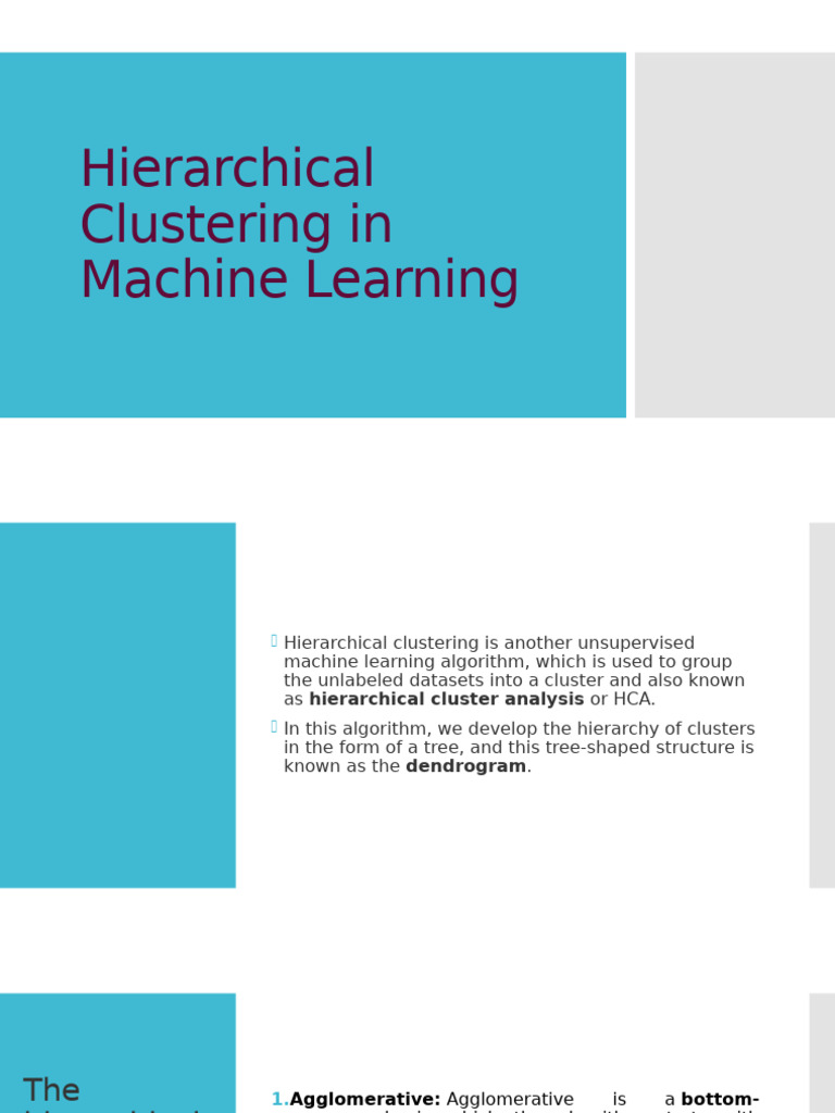 Hierarchical Clustering in Machine Learning | PDF