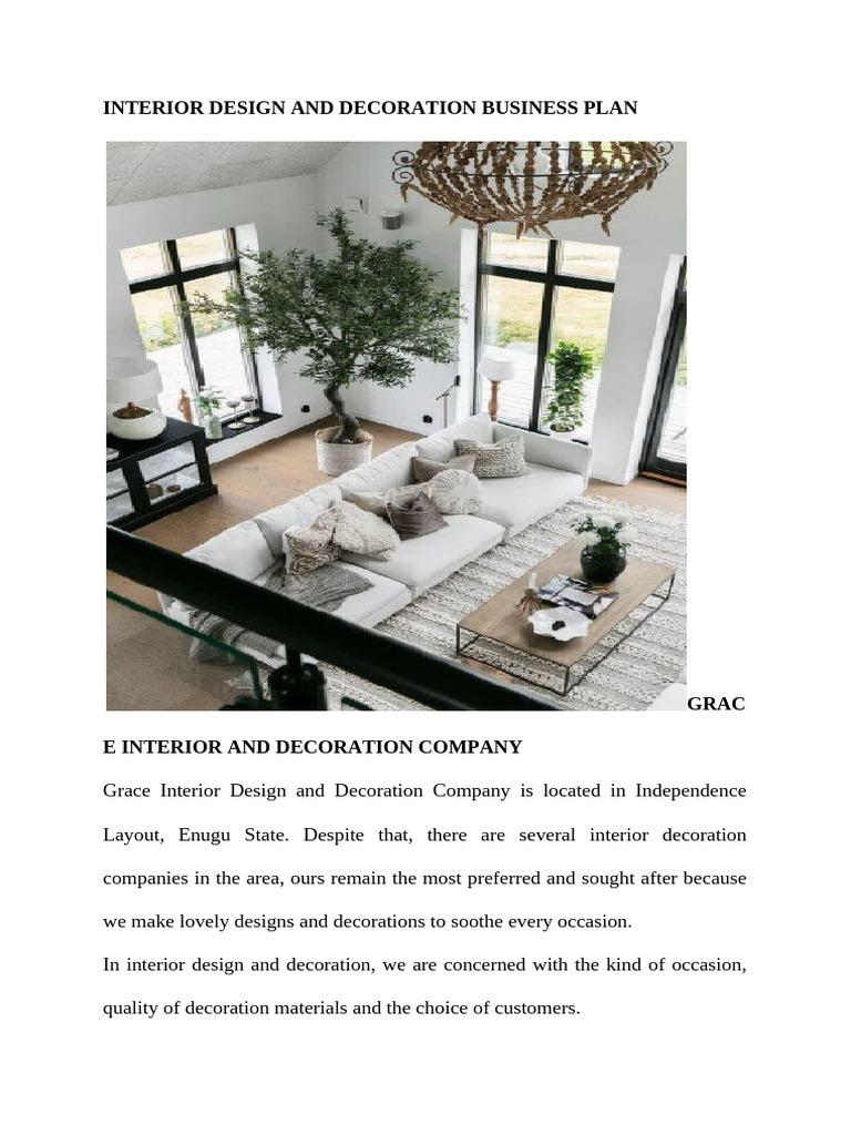 Interior Design Business Plan Overview | PDF | Interior Design | Economies