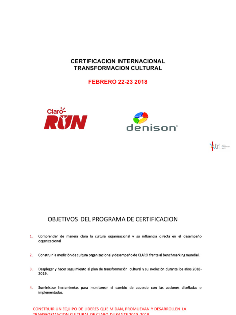 Modelo Cultura Organizacionak Denison Claro | PDF | Innovación | Diseño
