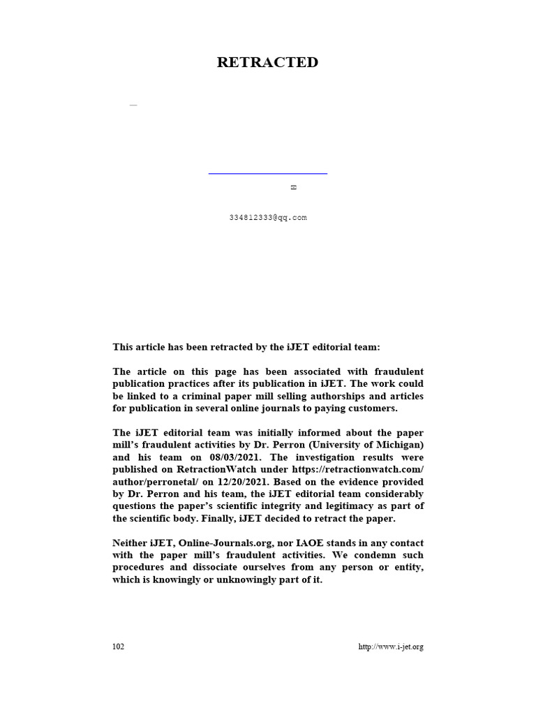 Retracted: Using Learning Analytics To Predict Students Performance in Moodle LMS | PDF