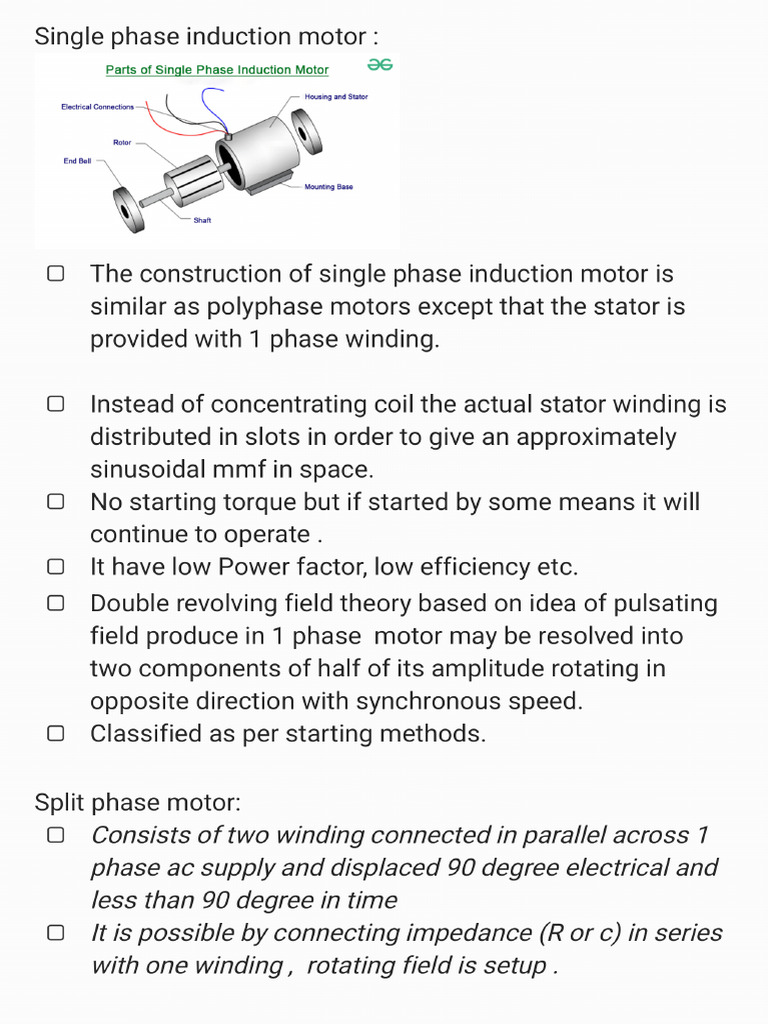 1 Phase Induction Motor | PDF