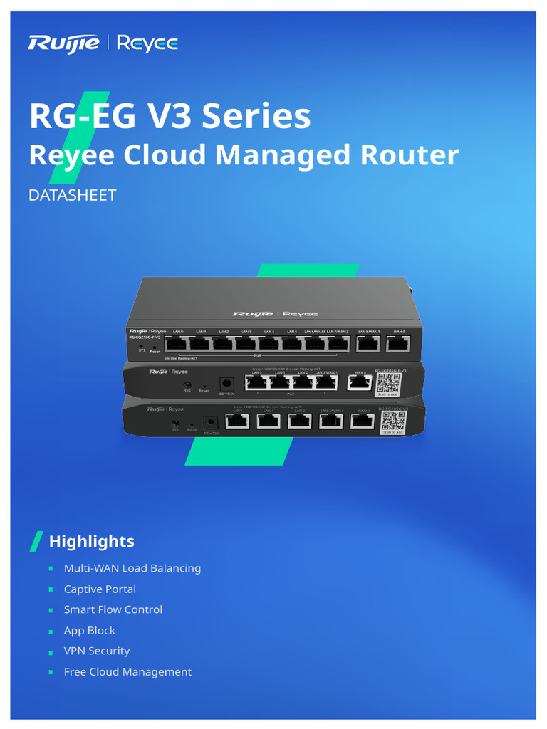 RG-EG V3 Series Datasheet - 20241108 | PDF | Computer Network | Radius