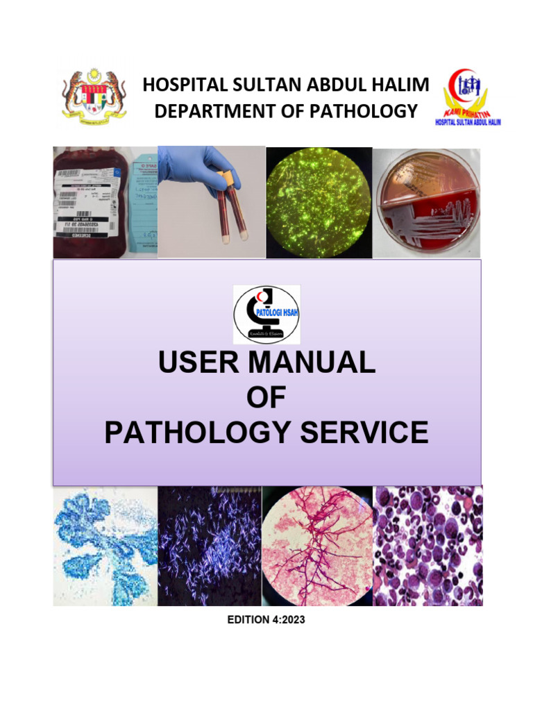 User Manual of Pathology Service 4th Edition 2023 | PDF