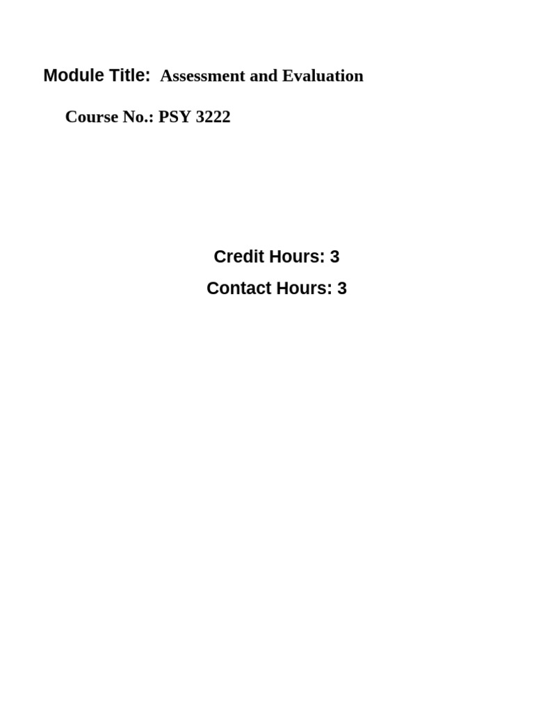 M & E Module Degree | PDF | Educational Assessment | Evaluation