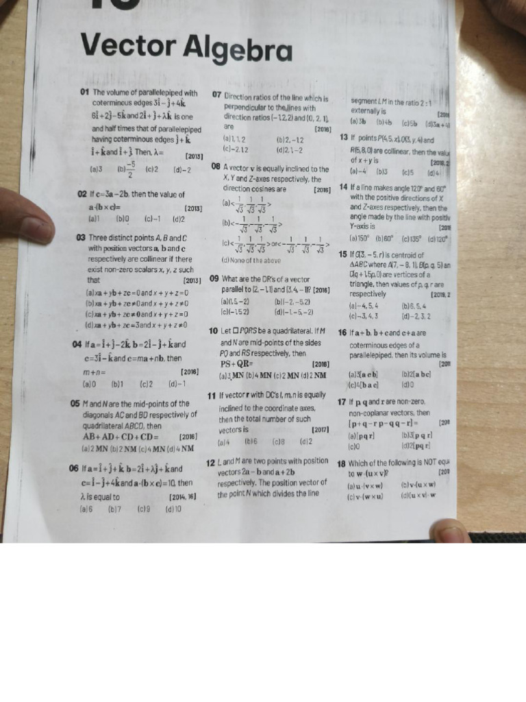 VECTOR ALGEBRA | PDF