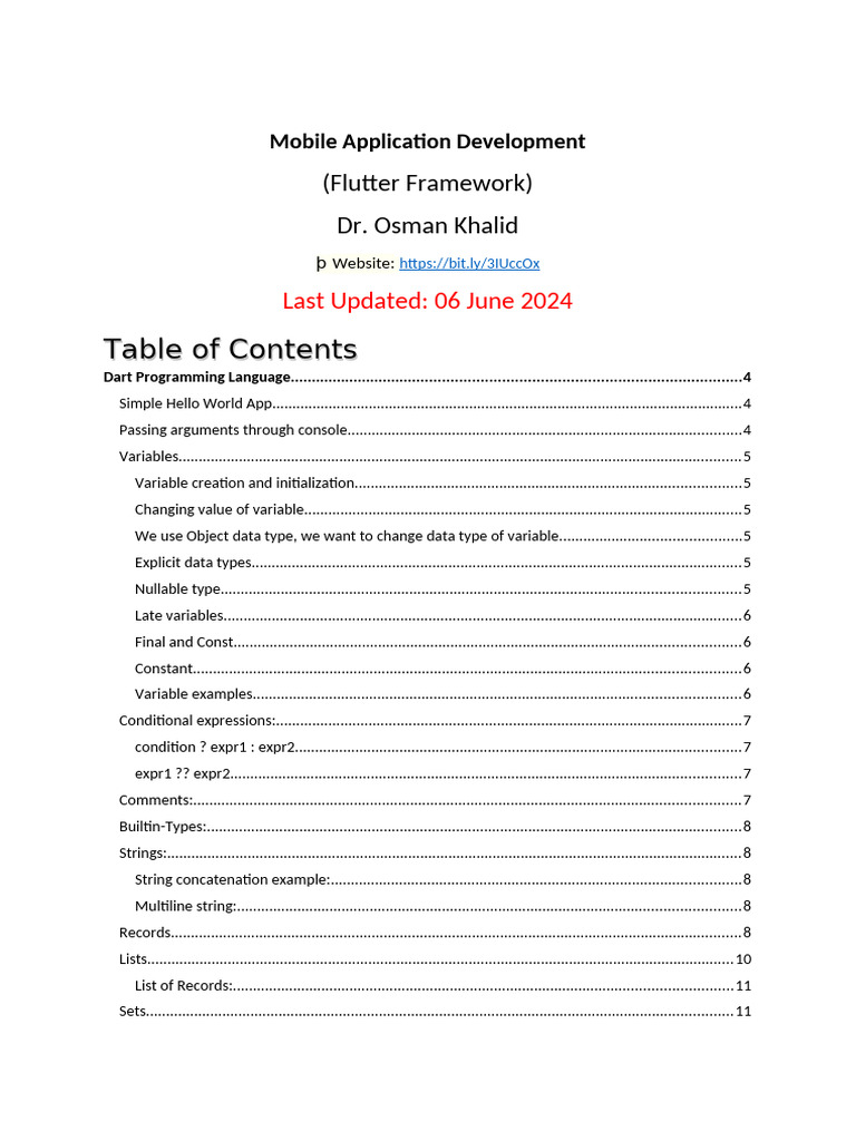 Flutter Mobile App Development 2 | PDF | Parameter (Computer Programming) | Anonymous Function