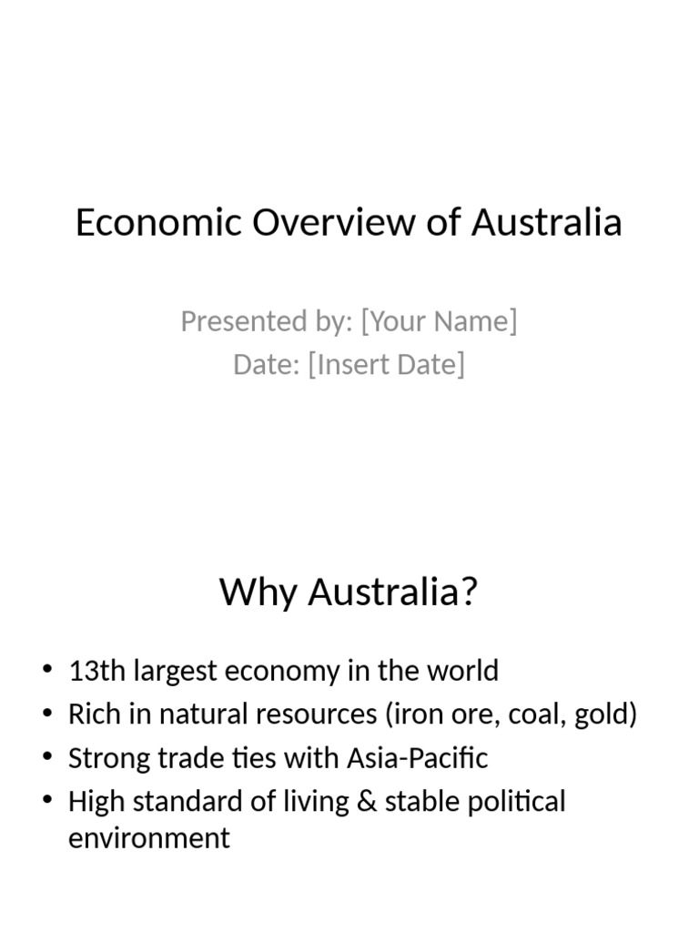 Australia Economic Overview 2025 | PDF