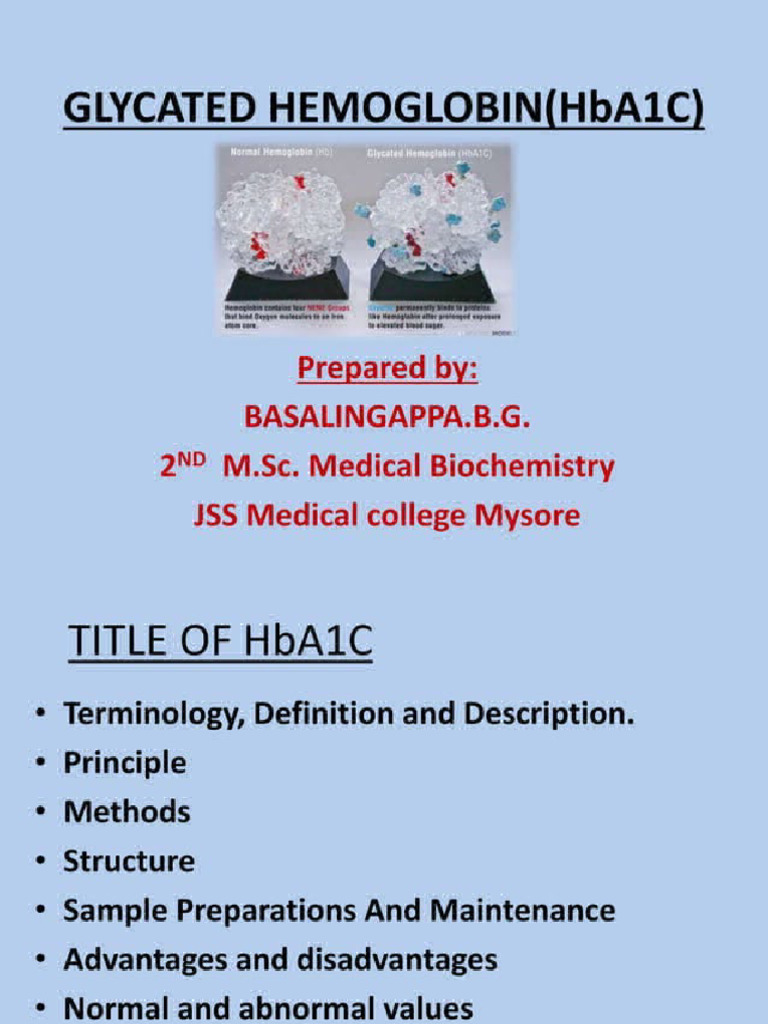 Hemoglobin HbA1C | PDF