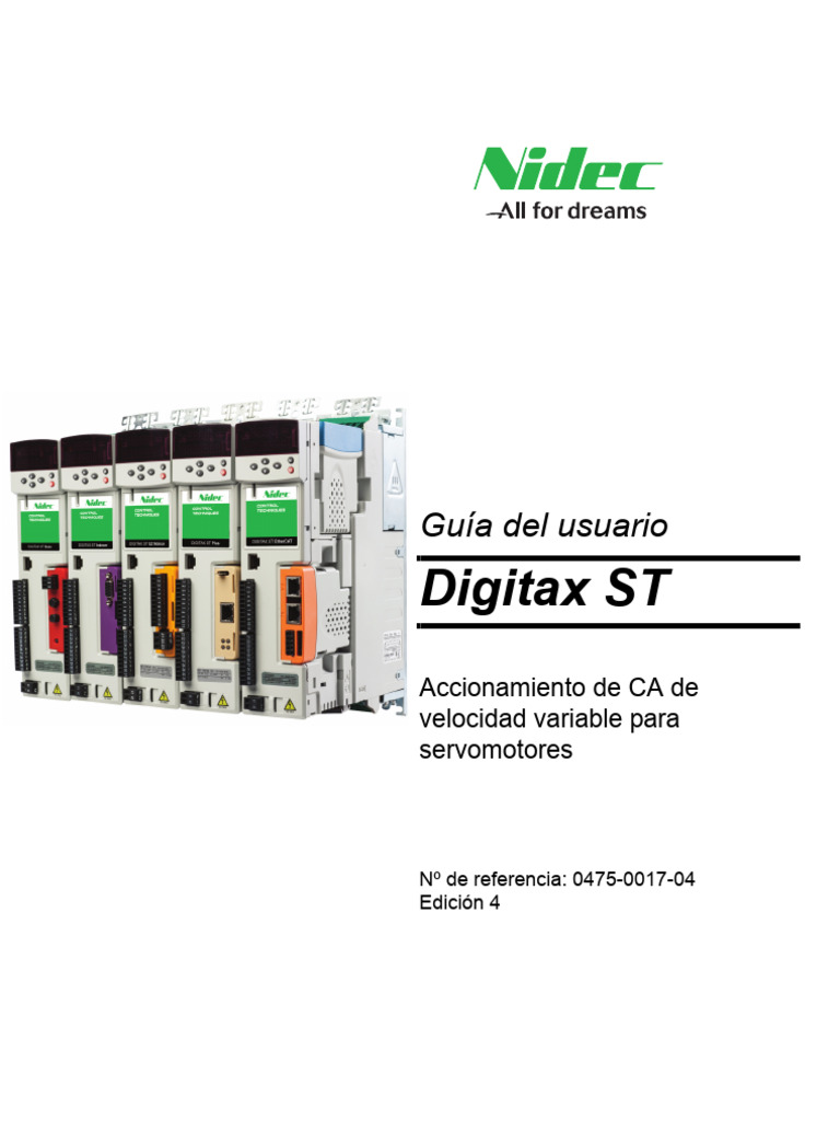 Guía de uso para Digitax ST CA | PDF | Ingenieria Eléctrica | Reciclaje
