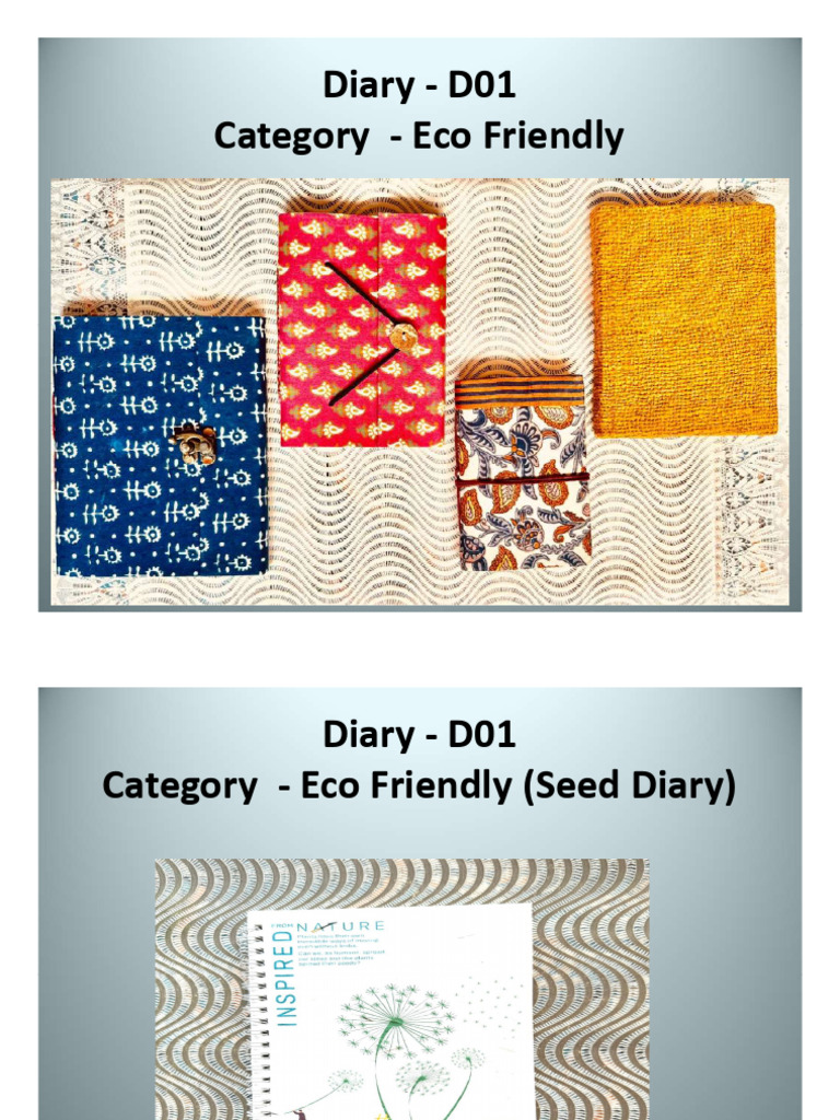Eco-Friendly Seed Diary Sample | PDF