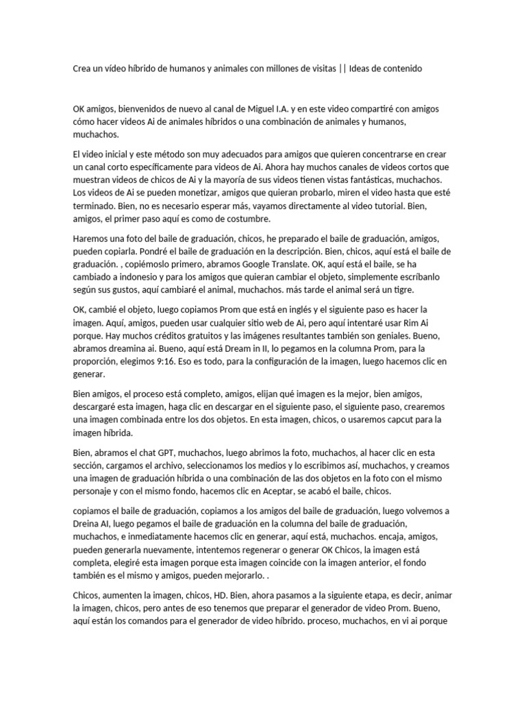Crea Un Vídeo Híbrido de Humanos y Animales Con Millones de Visitas ...