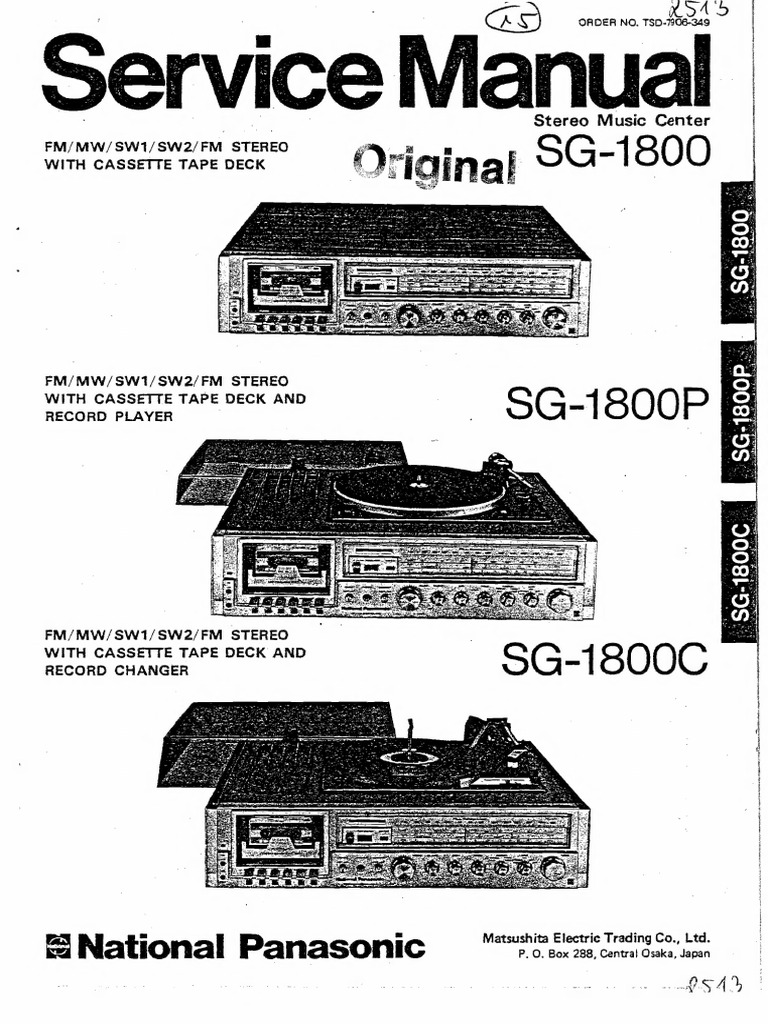 National Panasonic Sg1800 | PDF | Frequency Modulation | Inductor
