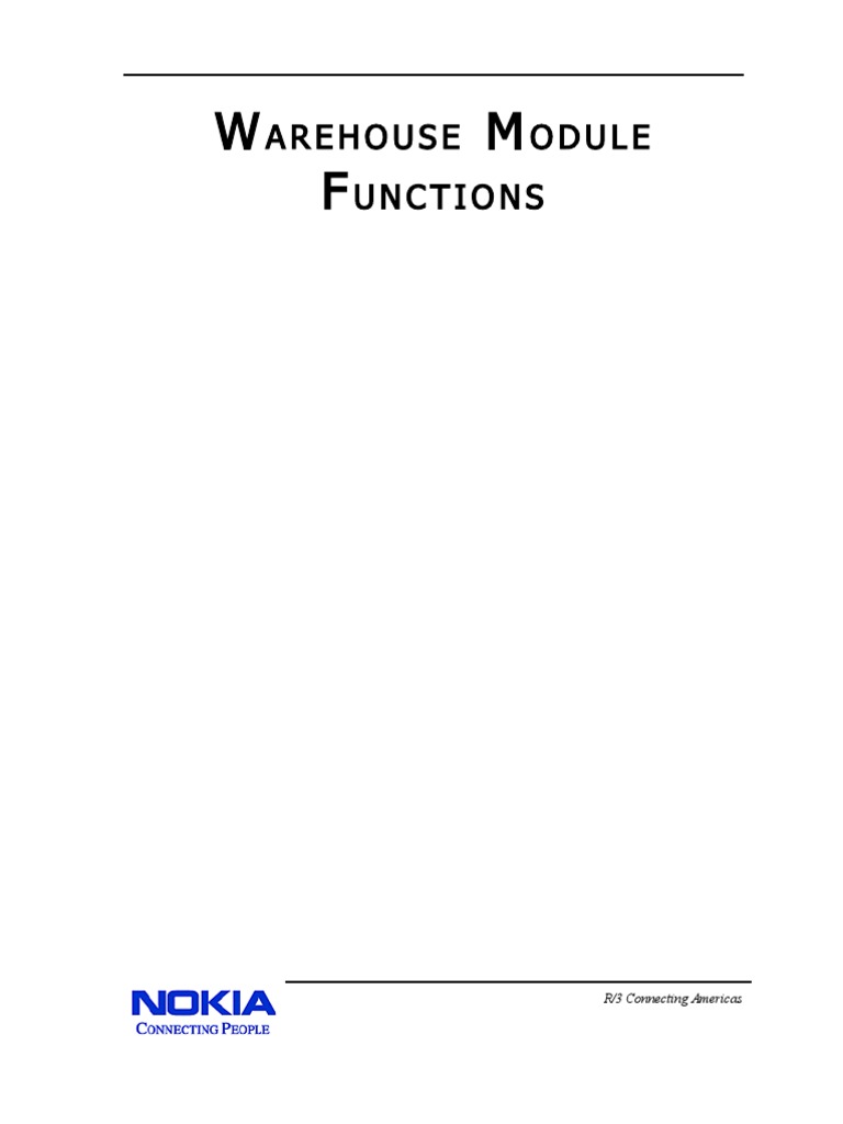 Warehouse Module | PDF | Warehouse | Logistics
