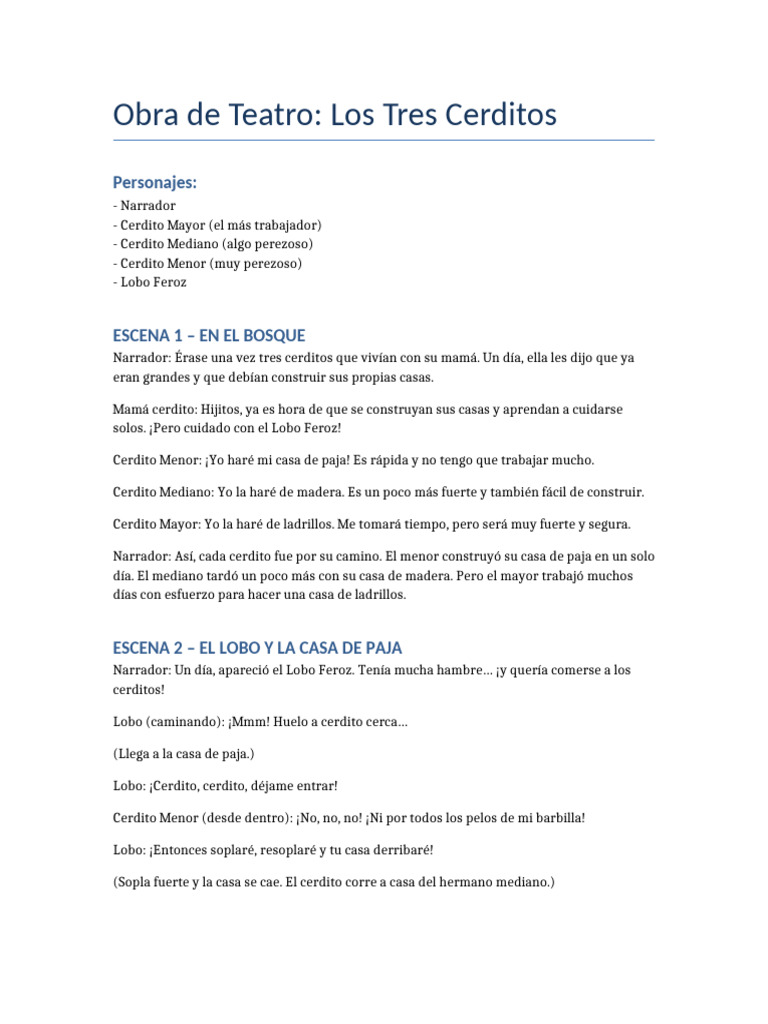 3 Cerditos Bien Imprimir | PDF