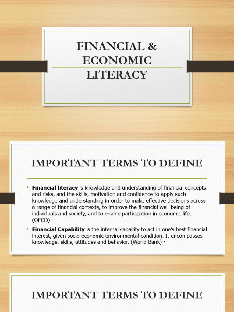 Financial & Economic Literacy Guide | PDF | Credit | Finance & Money ...
