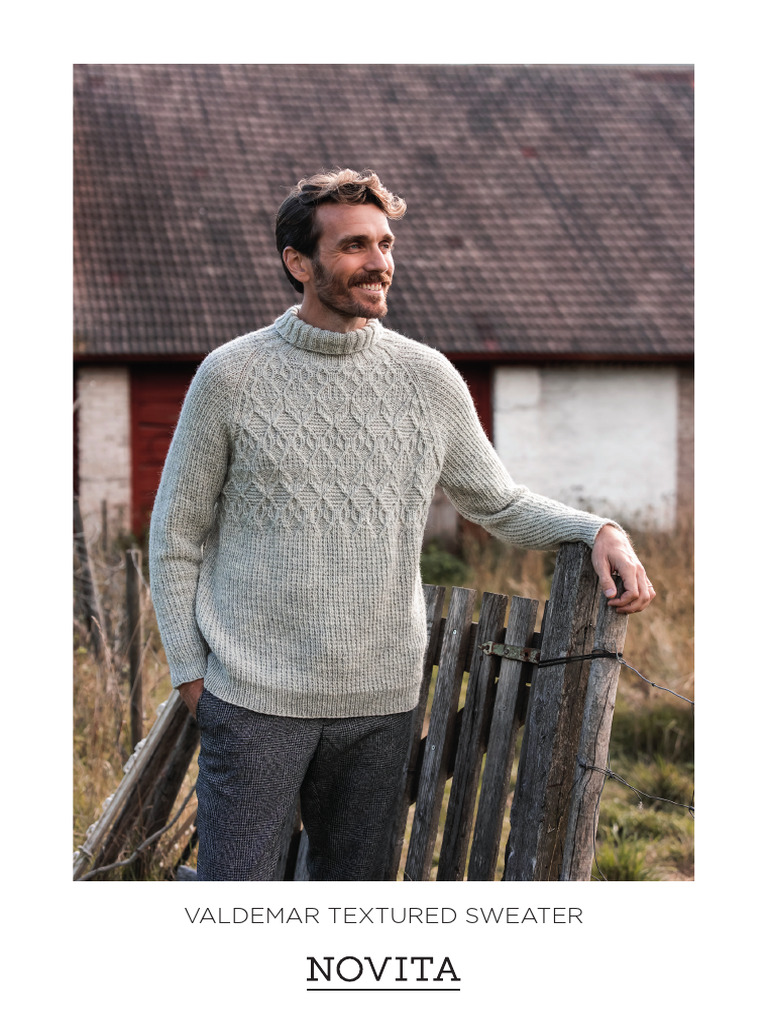 Valdemar Textured Sweater in Novita Downloadable PDF 2 | PDF | Knitting ...
