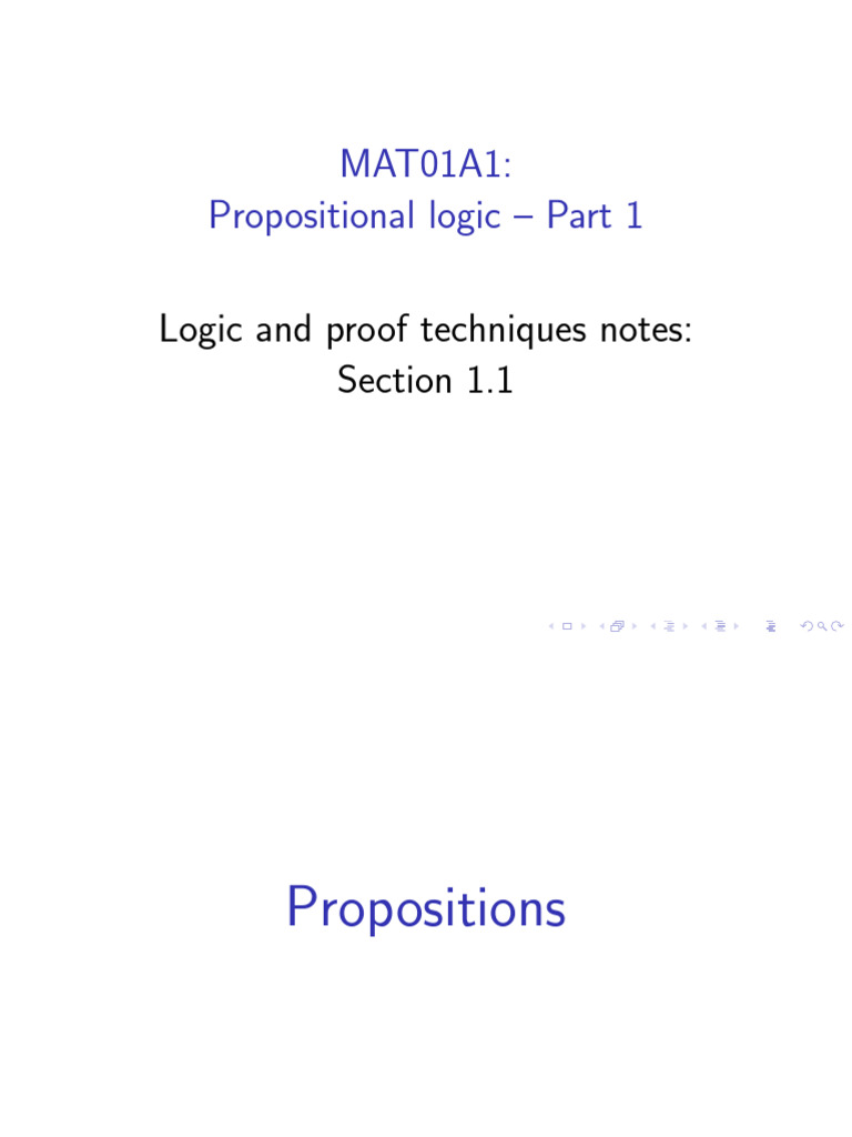 Propositional Logic Basics Explained | PDF | If And Only If | Metalogic