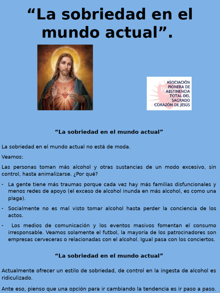 La Sobriedad en El Mundo Actual | PDF
