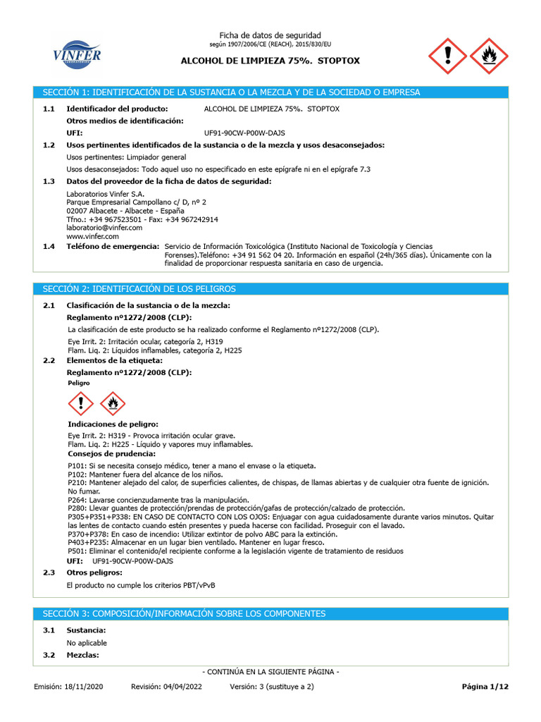 19. ALCOHOL CLEAN | PDF | Toxicología | Toxicidad