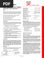 TDS Renderoc HSXtra India | PDF | Mortar (Masonry) | Concrete