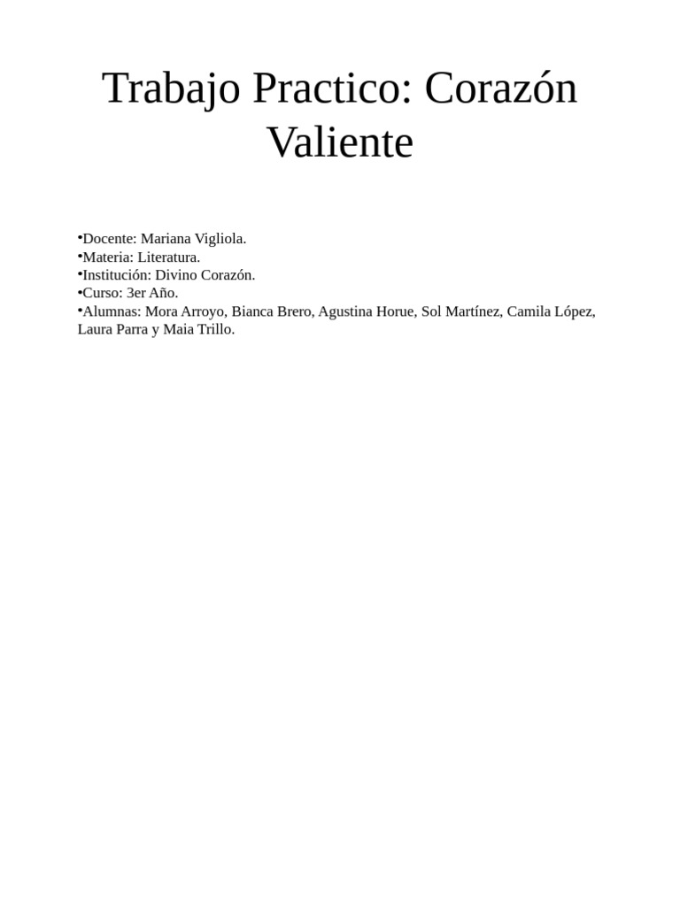 Trabajo Practico Corazon Valiente | PDF | Escocia