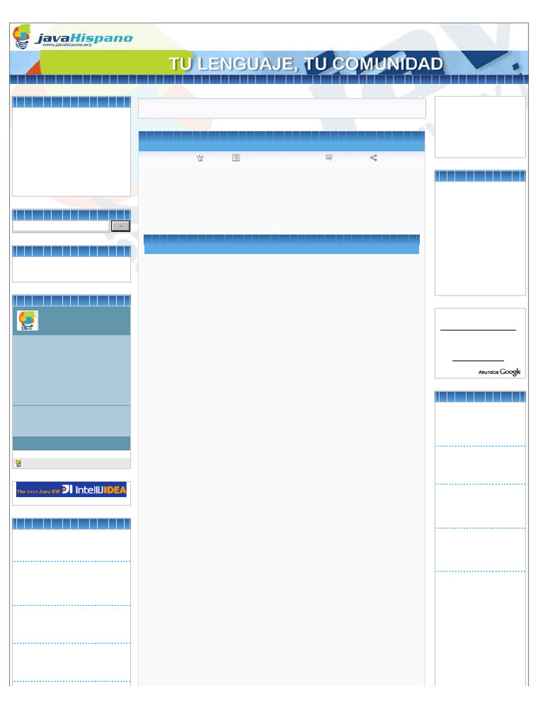 Javahispano - Portada - Imprimir Desde Código Java | PDF | Java (lenguaje de programación ...
