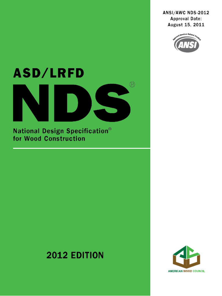 2012 NDS For Wood Constuction | PDF | Lumber