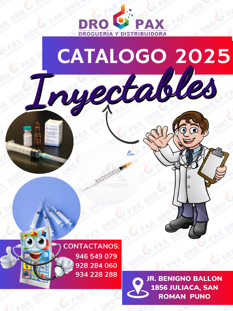 Catalogo - Inyectables - Drogpax | PDF | Drogas | Organización Mundial ...