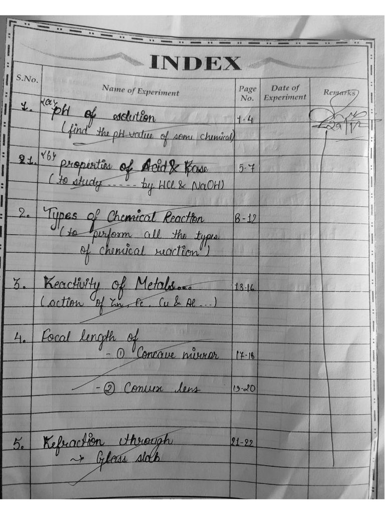 Science Practical File | PDF