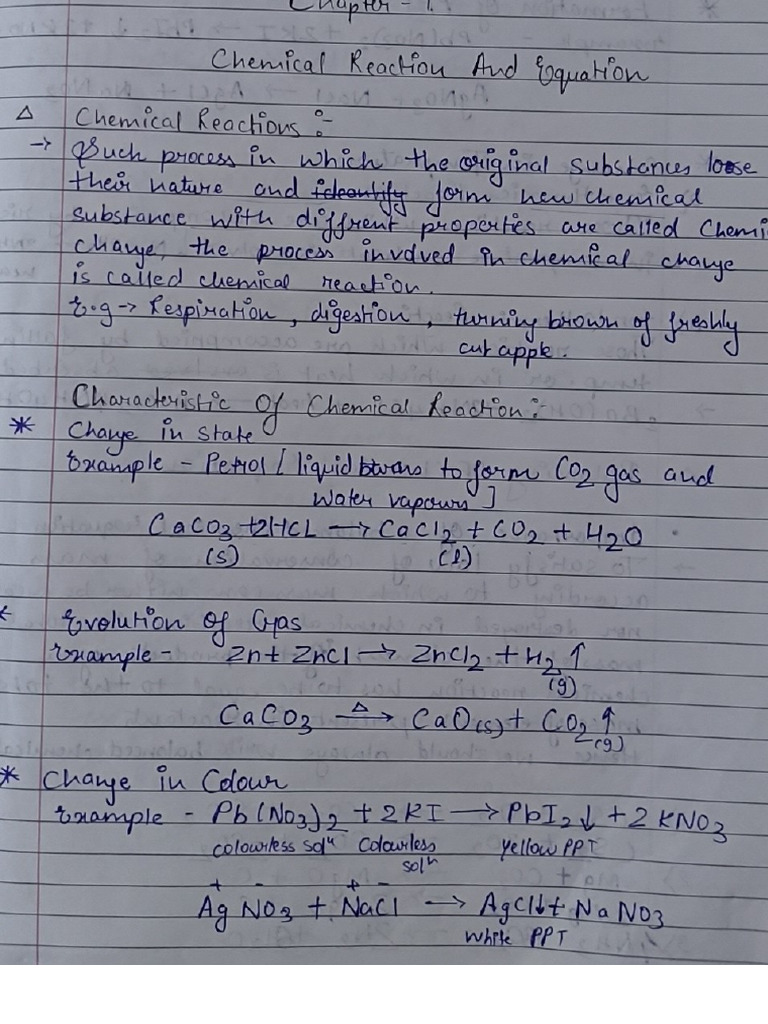 Chemistry Class 10th Chapter 1 | PDF