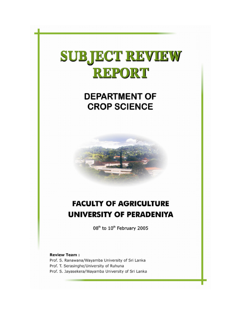 Crop Science Subject Review Insights | PDF | Educational Assessment ...