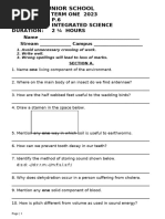 Grade 7 Integrated Science Exam Guide | PDF