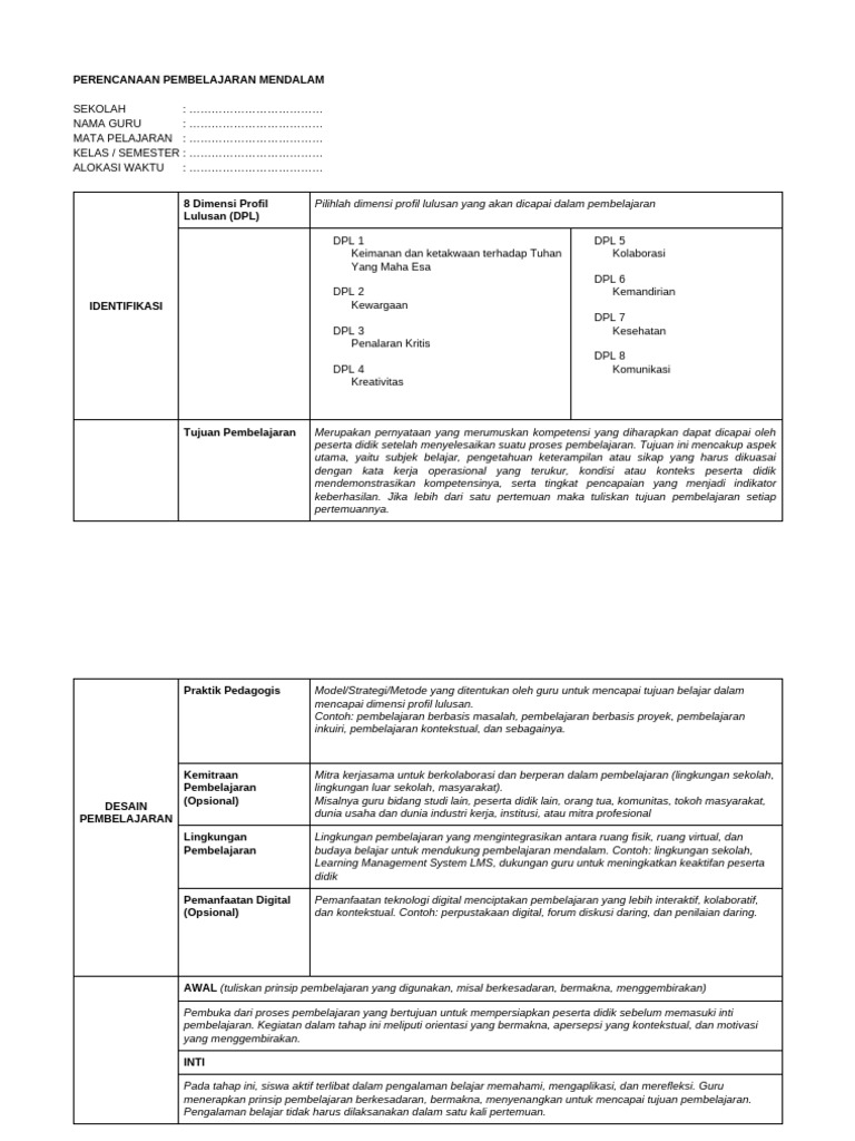 Template - Modul Pembelajaran Mendalam | PDF