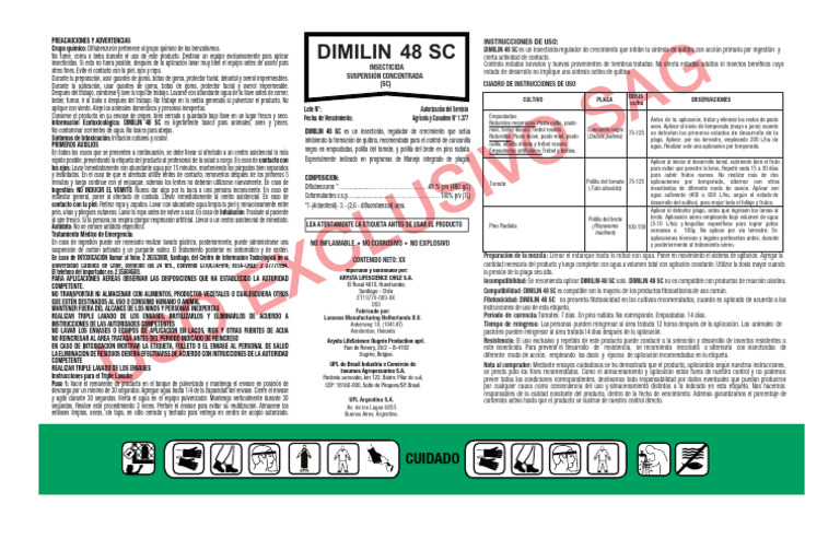 Dimilin 48 SC 24-05-21 | PDF | Insecticida | Agua