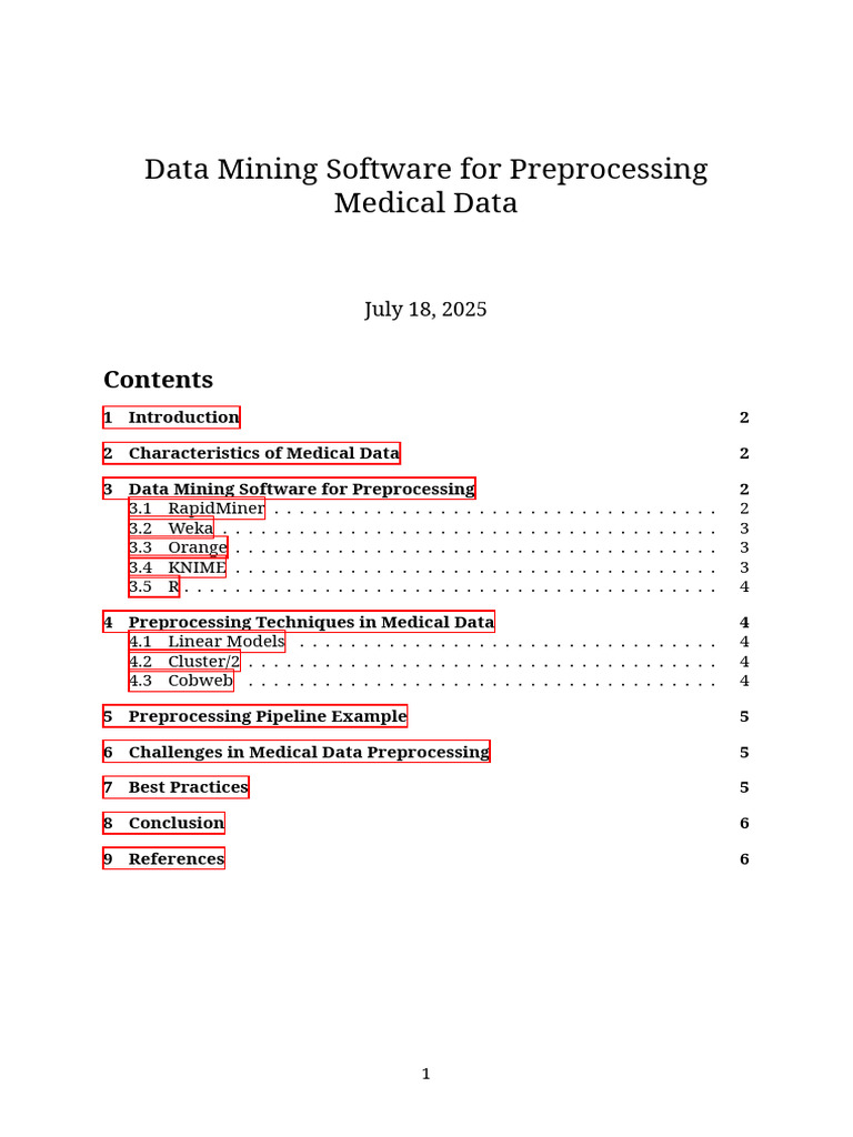 Data Mining Software For Preprocessing | PDF | Data Analysis | Cluster Analysis