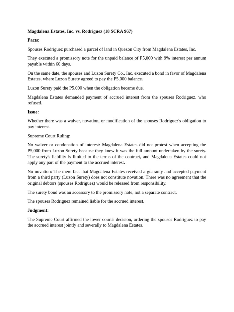 Chapter 4 Oblicon Cases | PDF | Surety | Guarantee