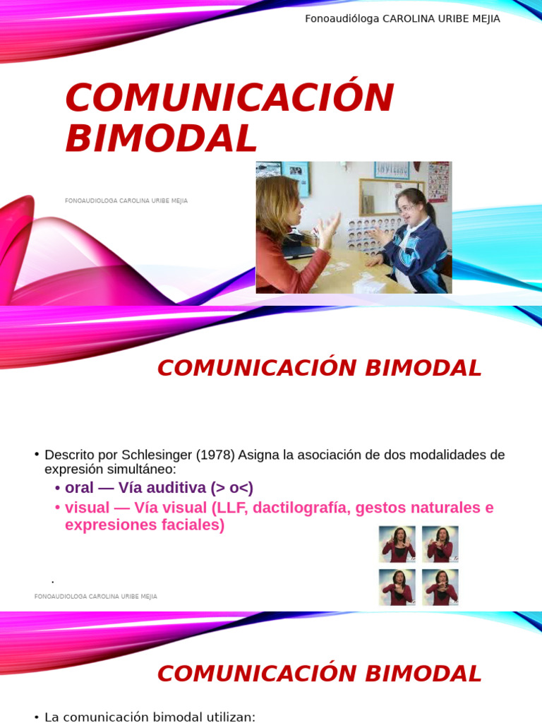 Comunicación Bimodal en Fonoaudiología | PDF