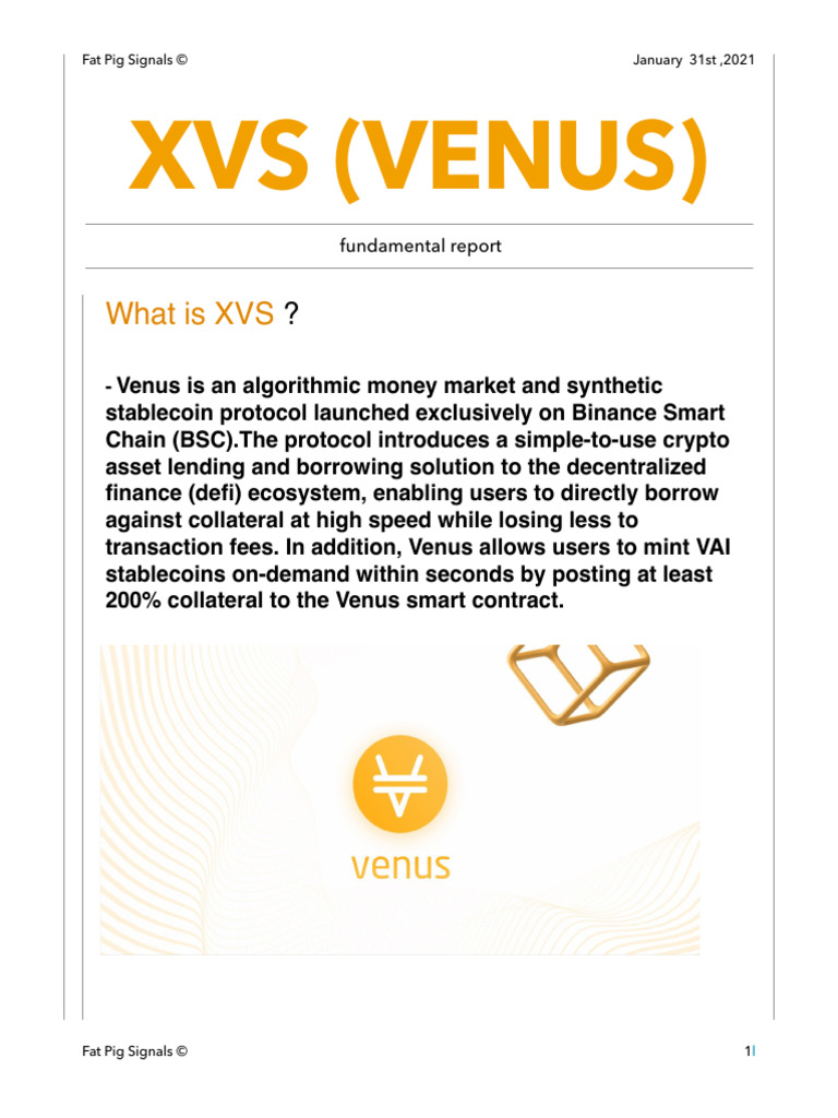 XVS (Venus) Investment Insights | PDF | Banking | Economies