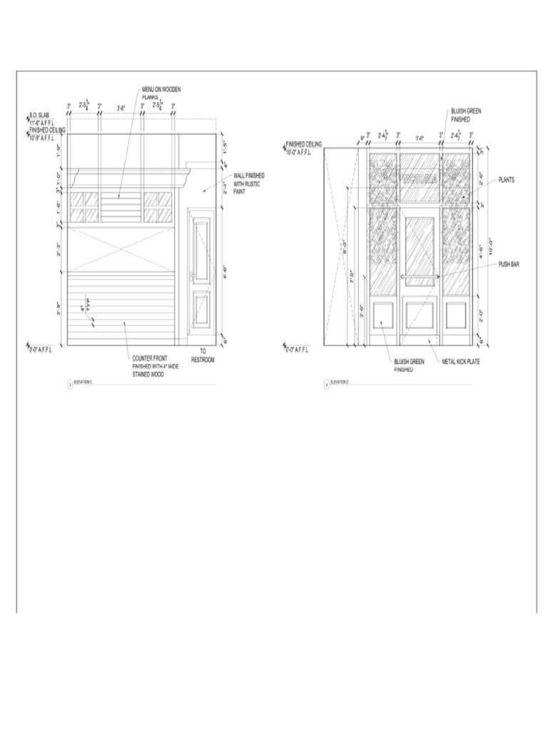 Small Restaurant Plans & Elevations 5 | PDF