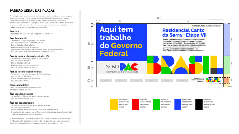 Modelo Placa - Novo PAC | PDF | Cor | Design gráfico