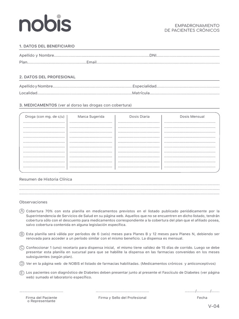 NOBIS EmpadronamientoPacientesCronicos | PDF | Farmacología ...
