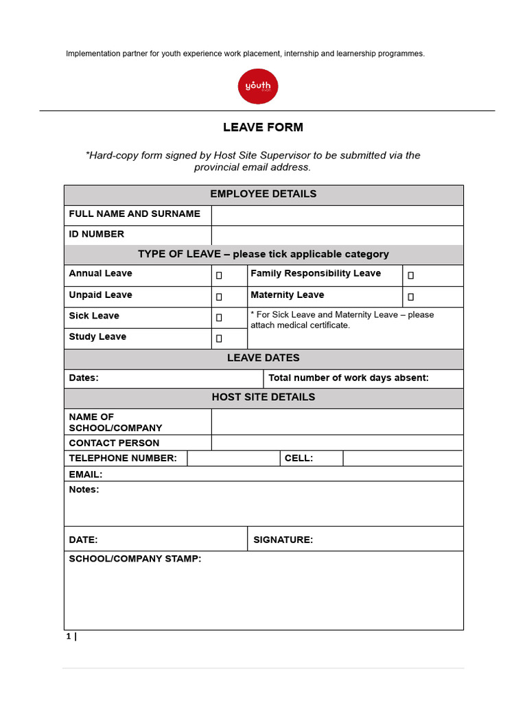 Sick Leave Application Form Guide | PDF
