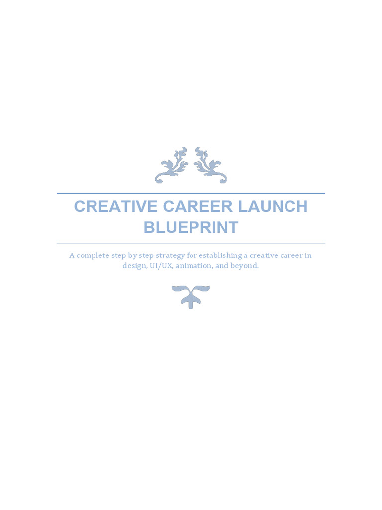 Creative Career Launch Blueprint | PDF | Computing