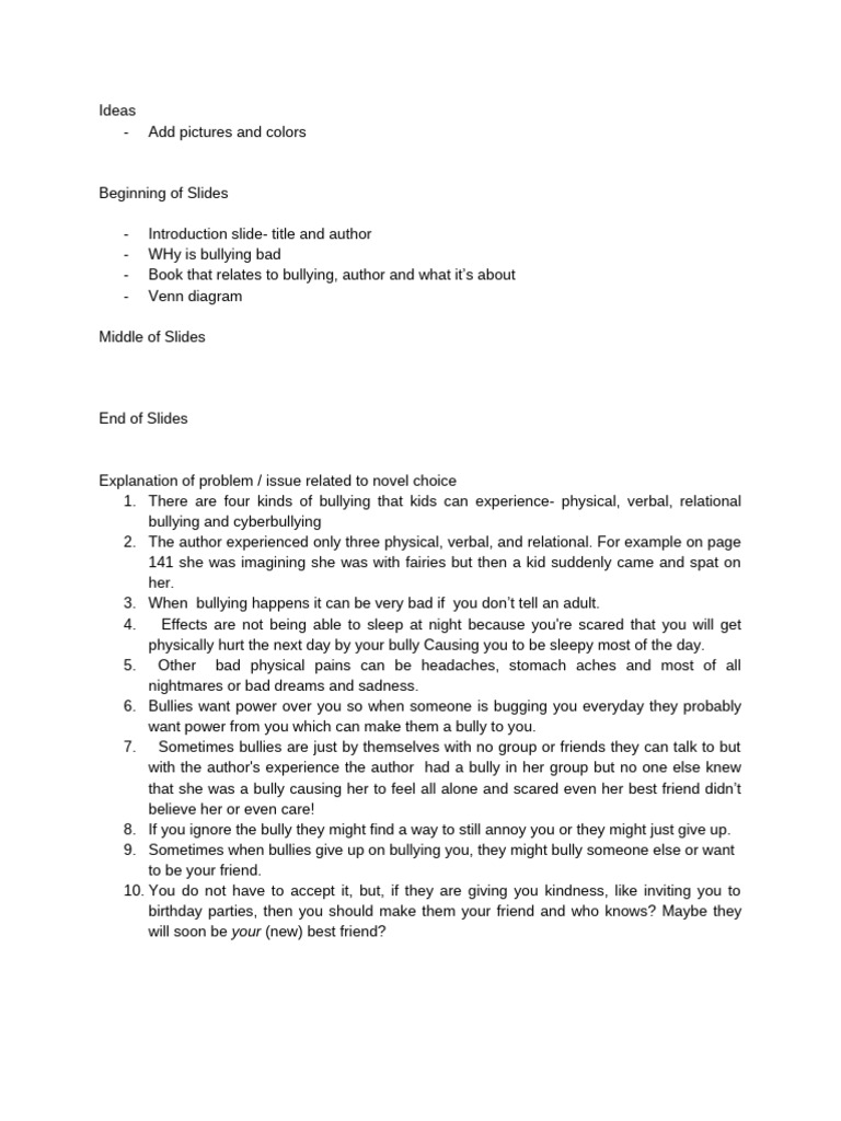 Problems and Solutions To Bullying | PDF | Bullying