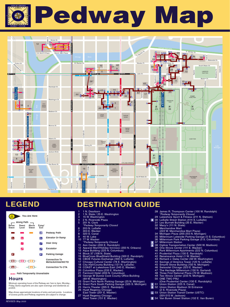 Pedway System Map - May 2025 | PDF | Chicago