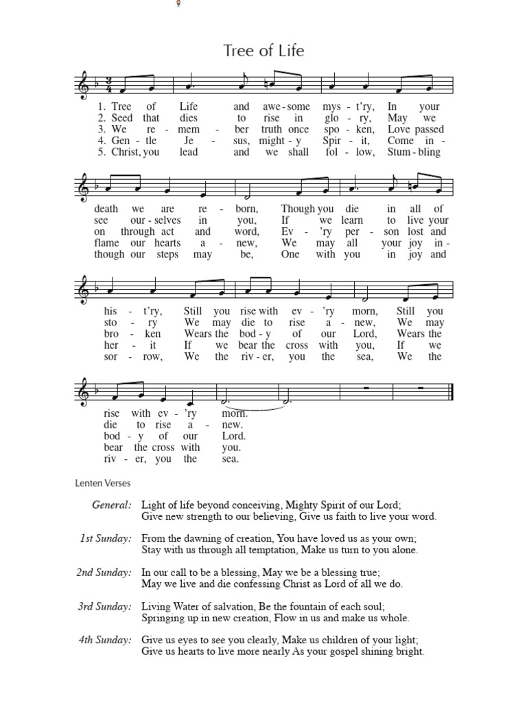 Sunday Worship Hymn Lyrics | PDF