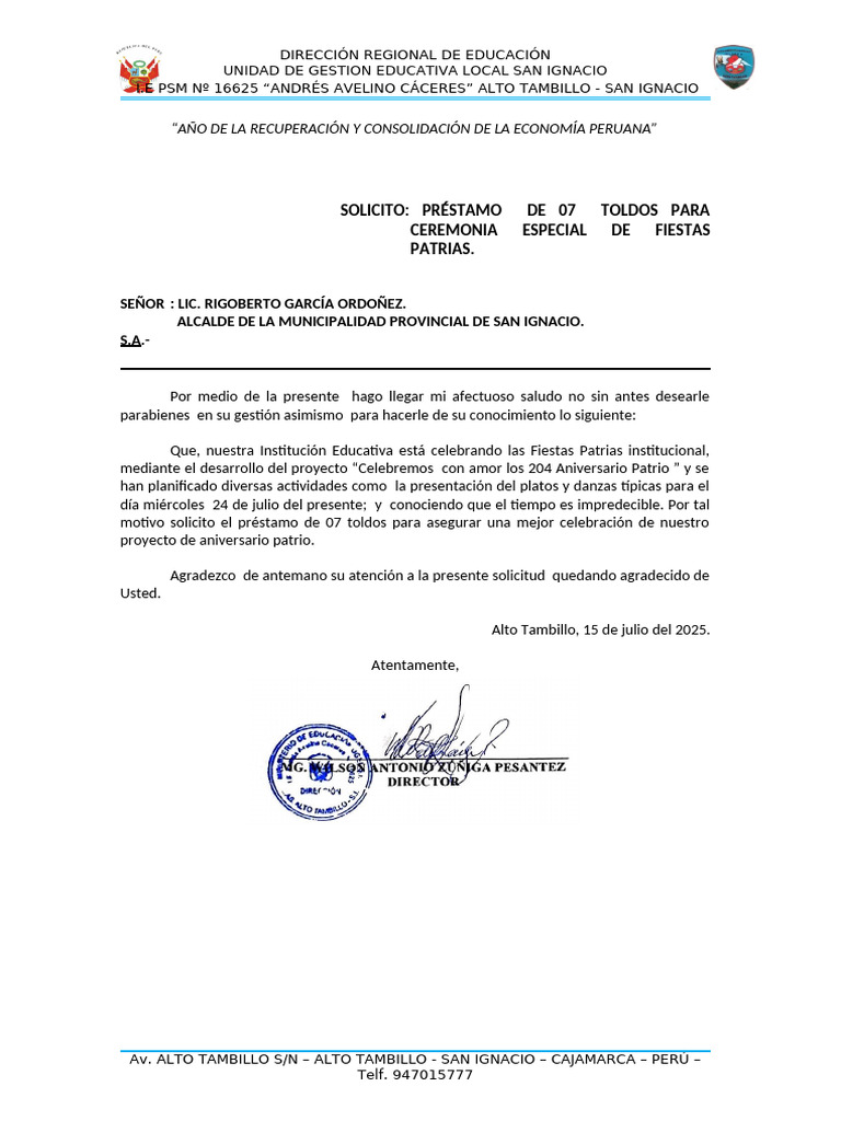 SOLICITUD Y OFICIO APOYO | PDF