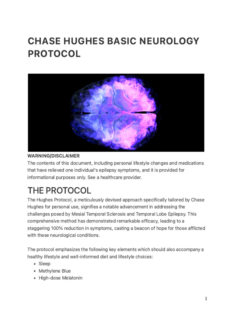 Chase Hughes' Neurology Protocol | PDF | Omega 3 Fatty Acid | Sleep